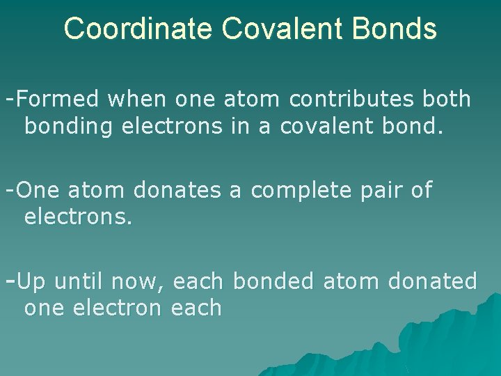 Covalent Bonding Ch 8 MOLECULAR COMPOUNDS 1 2