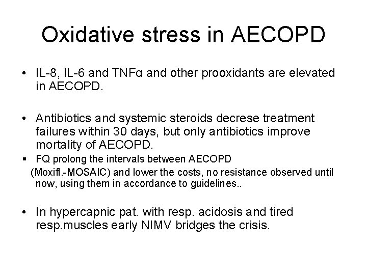 Updated approach to AECOPD Ema Mui Actual objective