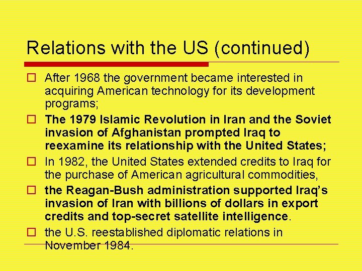 The Baath Regime Foreign Relations Three Defining Moments