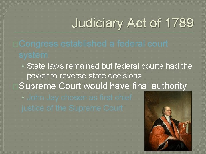 The Federalist Era 1789 1800 The First President