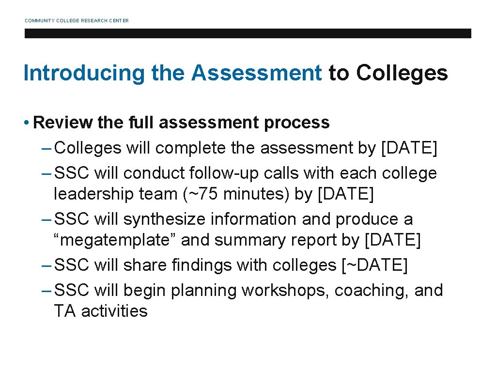 Using the CCRC Scale of Adoption in Practice