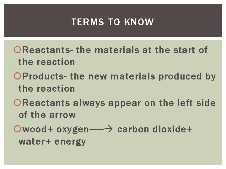 UNIT B CHEMISTRY Week 3 CHEMCIAL REACTIONS I