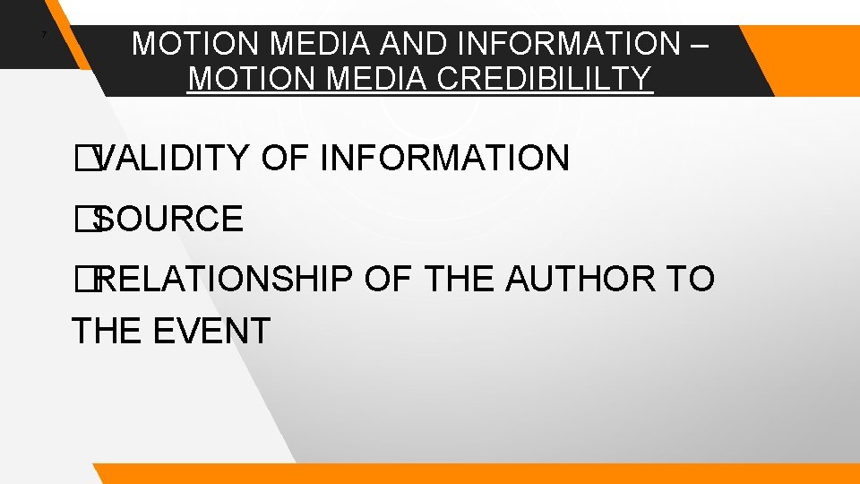 MEDIA AND INFORMATION LITERACY MOTION MEDIA AND INFORMATION