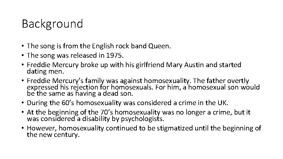 Rhetorical analysis Example Background The song is from