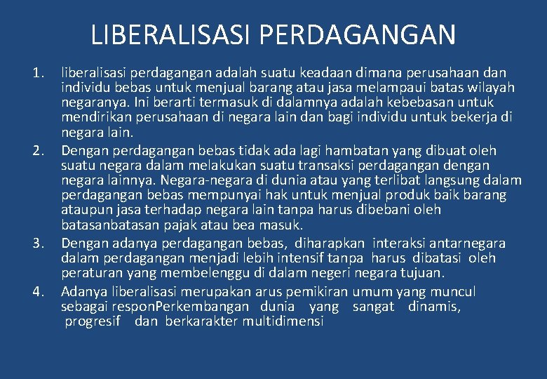 GLOBALISASI LIBERALISASI PERDAGANGAN DAN FAKTOR PRODUKSI BAHASAN ...