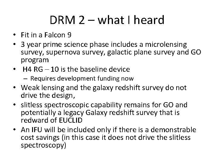 DRM 2 what I heard Fit in a