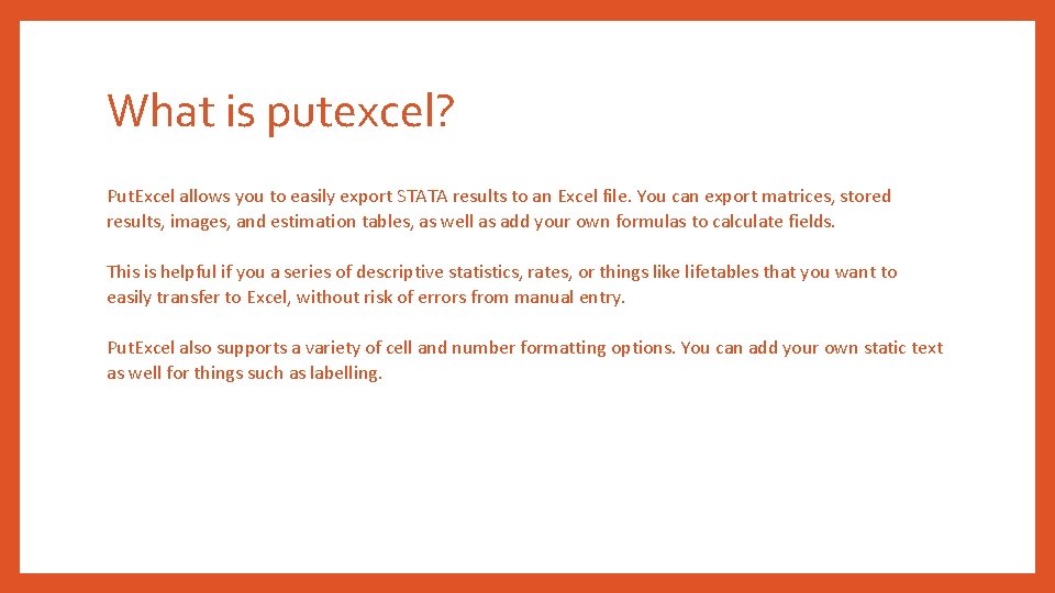 STATA TIPS TRICKS EXPORTING DATA TO EXCEL AND STATA TIPS TRICKS EXPORTING DATA TO EXCEL AND
