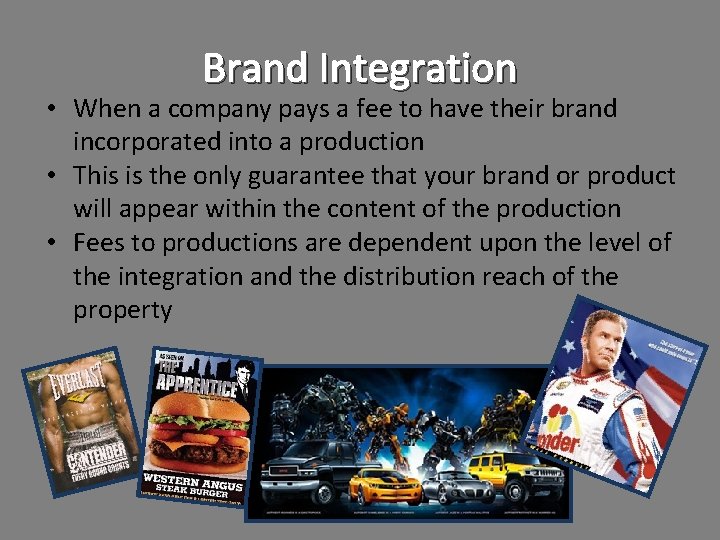 Product Placement Branding Marketing CoOp Product Placement Type
