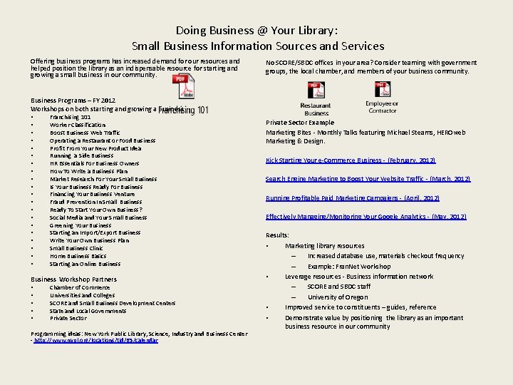 Doing Business Your Library Small Business Information Sources
