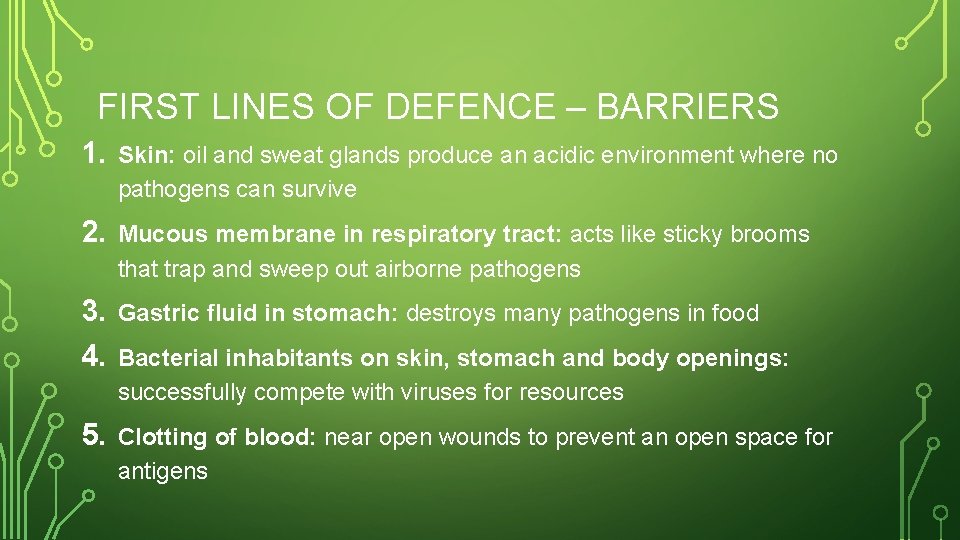 THE BODYS LINES OF DEFENCE HOW THE BODY