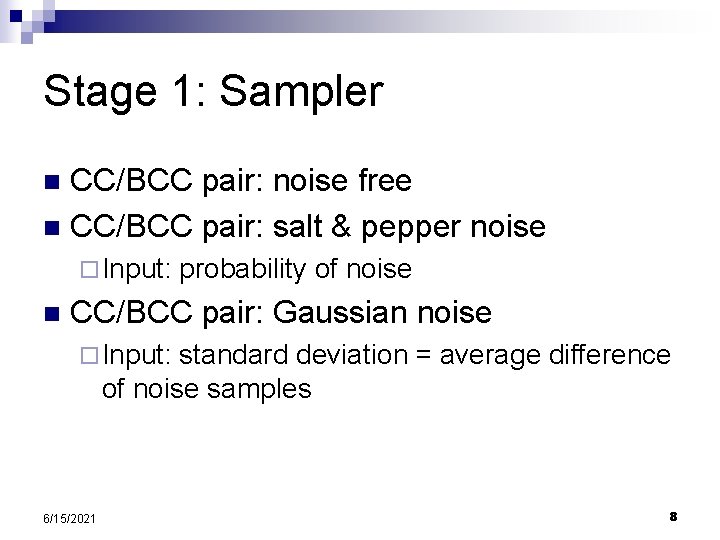 Denoising on the Body Centered Cubic BCC Sampling