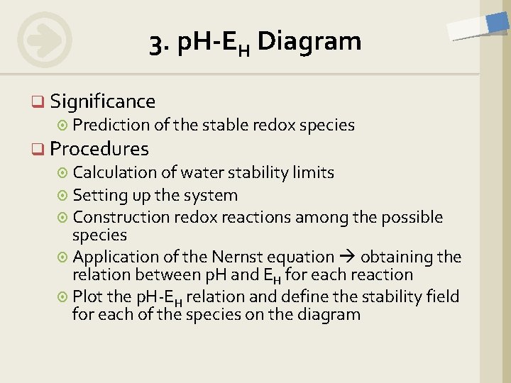 Applied Geochemistry Lab Ch 7 Redox Reactions Part