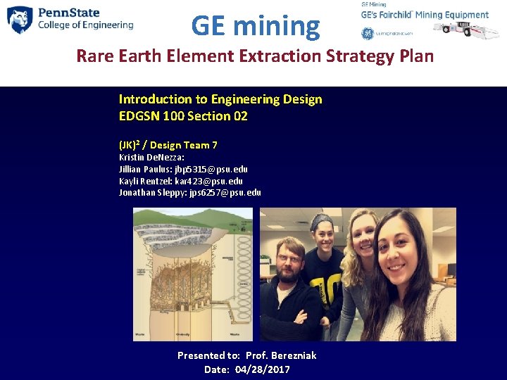 GE mining Rare Earth Element Extraction Strategy Plan