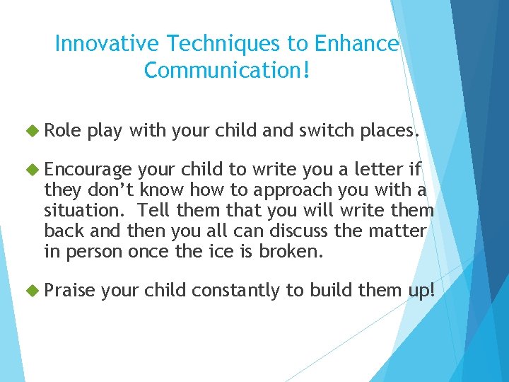 Communicating with Your Child and Teen Stockbridge Middle