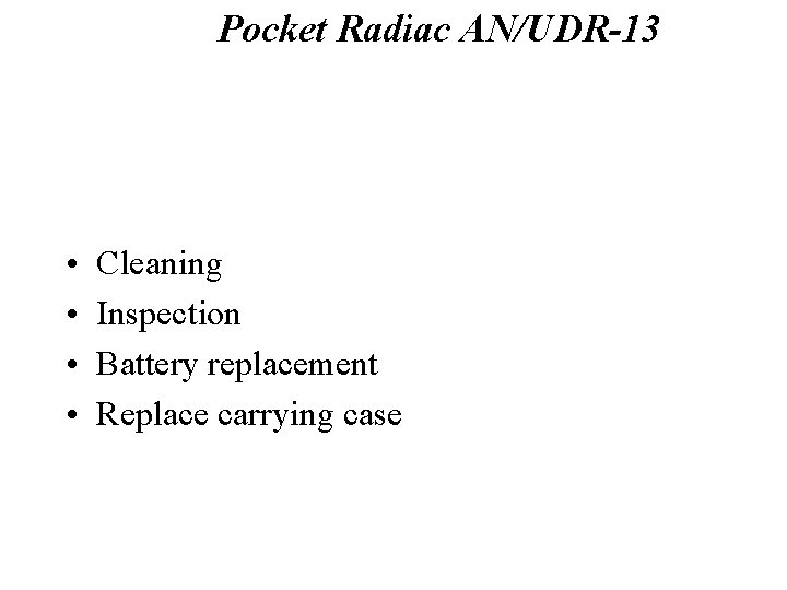 Pocket Radiac ANUDR13 SOLDIER BIOLOGICAL CHEMICAL COMMAND SBCCOM