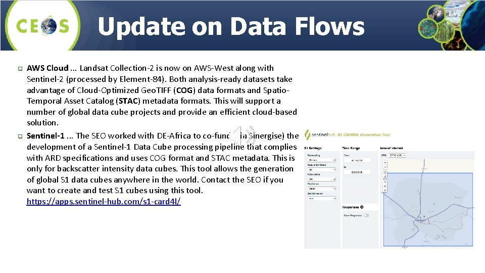 SEO Report to WGISS51 Brian Killough CEOS SEO