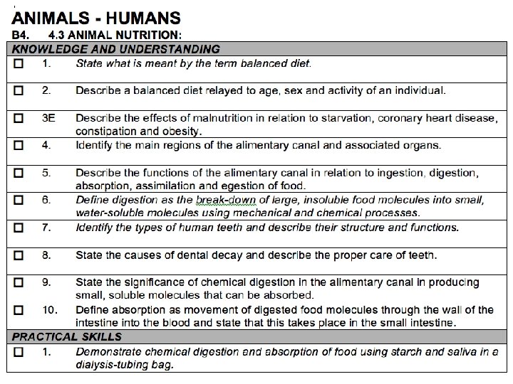 Digestion Breakdown of large insoluble food molecules into