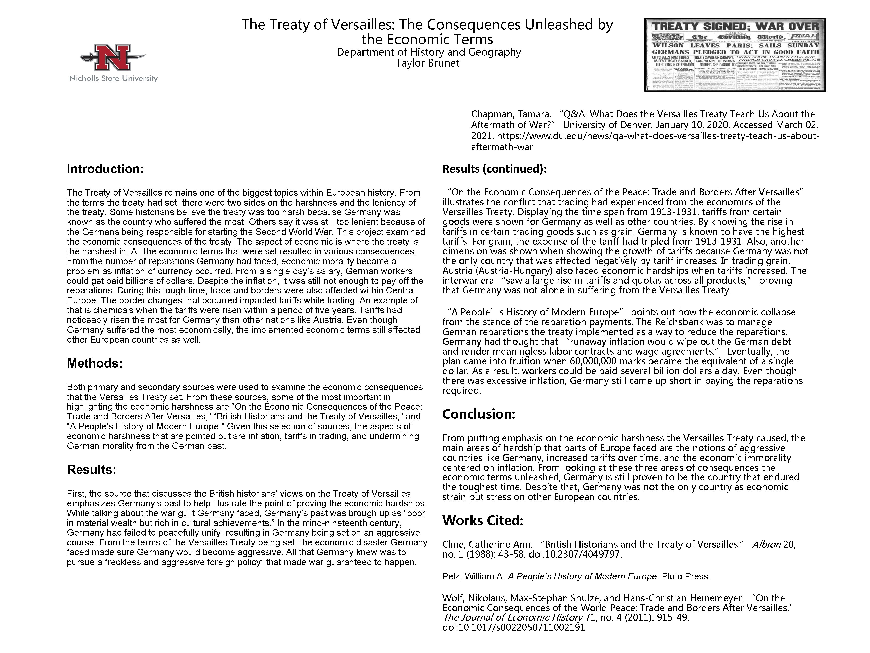 The Treaty of Versailles The Consequences Unleashed by