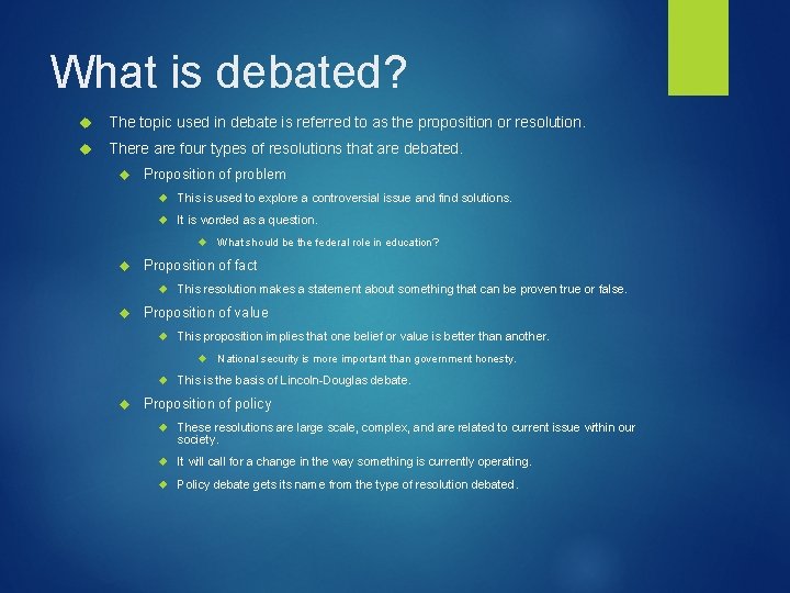 Debate The Basics What is debate 1 a