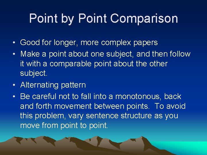 Comparison and Contrast Writing 4 th Block Terms