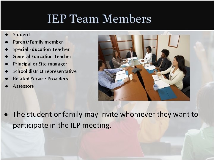 District Advisory Committee Navigating the IEP Process February