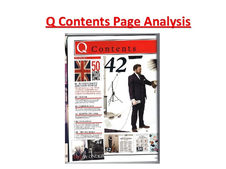 Q Contents Page Analysis Title The title is