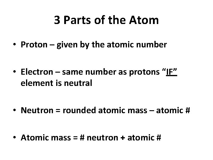 CHAPTER 2 ATOMS and MOLECULES Periodic Table Atomic