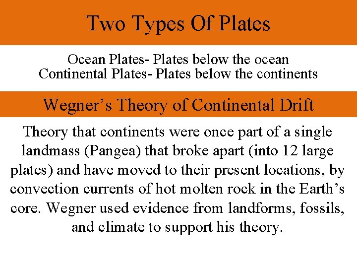 Plate Tectonics and the Evolution of Organisms Create
