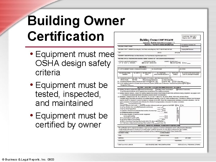 Powered Platform Safety Session Objectives You will be