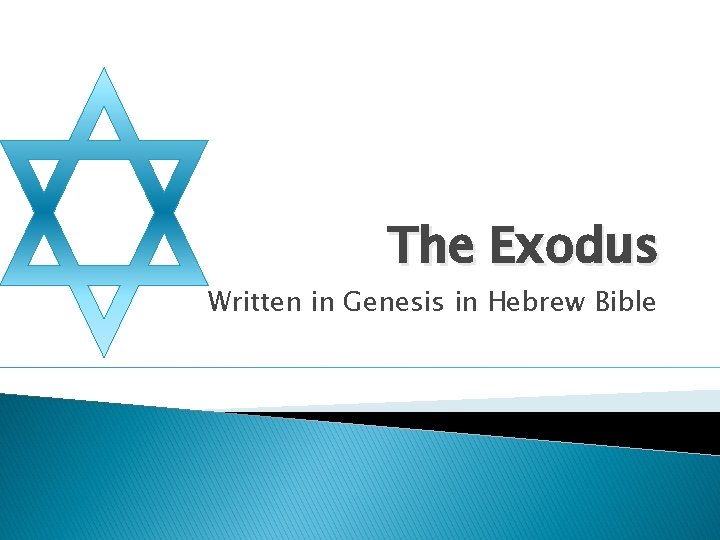 The Exodus Written in Genesis in Hebrew Bible
