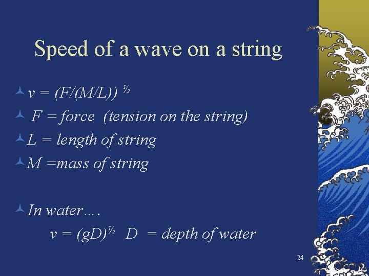 Waves and Vibrations 1 Types of Waves Mechanical