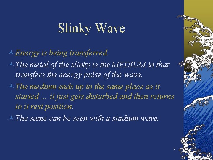 Waves and Vibrations 1 Types of Waves Mechanical