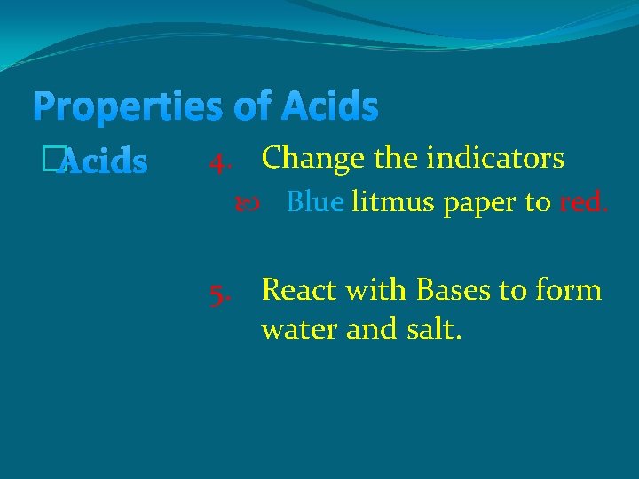 Acids and Bases Chapter 20 1 Describing Acids