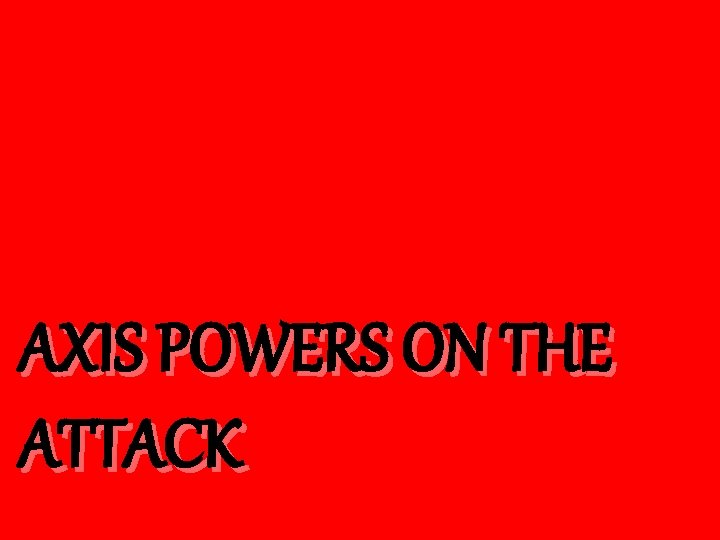 World War II The inevitable war Part I