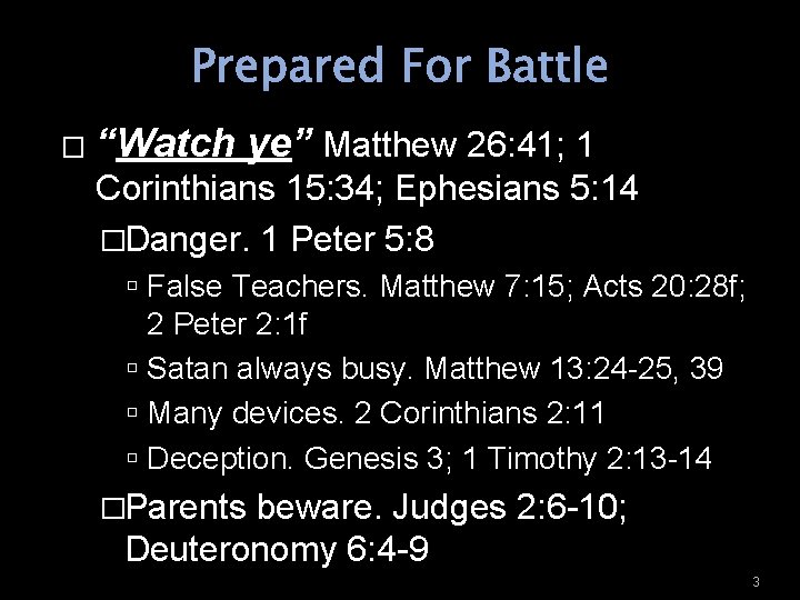 Prepared For Battle 1 Corinthians 16 13 Watch