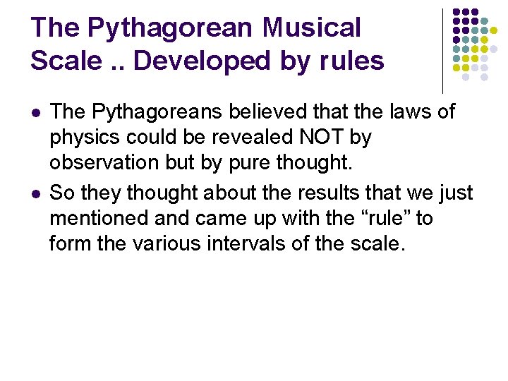 Lecture Set 07 October 4 2004 The physics
