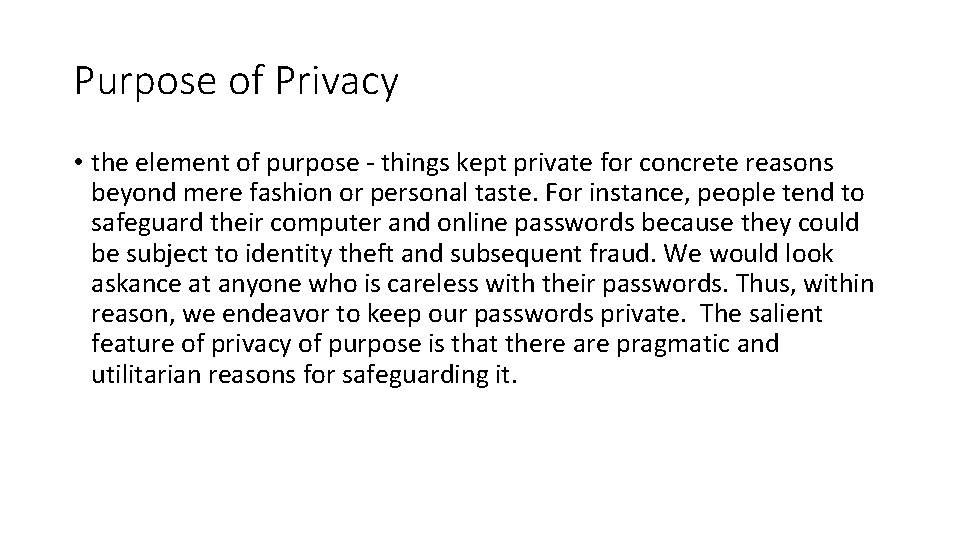 Digital Privacy Philosophical Underpinnings Charles Osborne Ph D