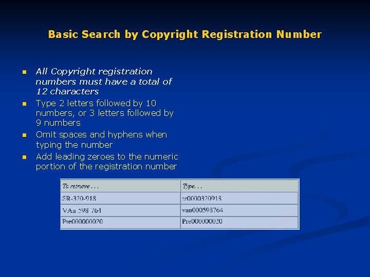 Guide to Searching the Copyright Office Catalog Registrations