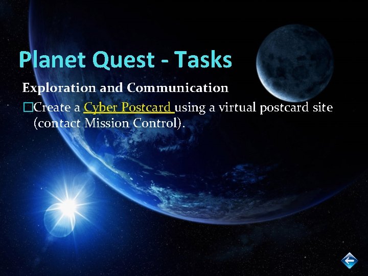 Planet Quest A Web Quest for 4 th