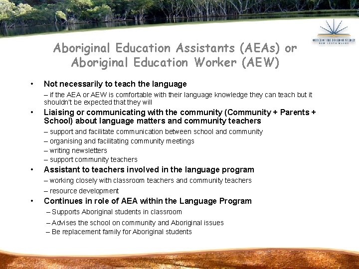 The team approach to schoolbased Aboriginal Language Programs