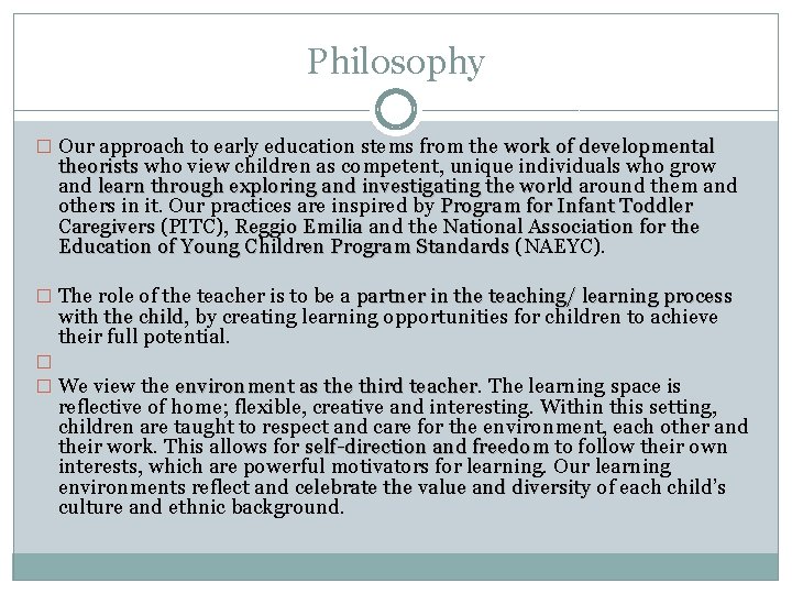 Welcome to the Child Development Lab School FAMILY