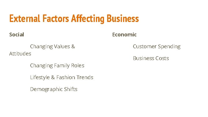 Project 3 Content External Factors Affecting Business EthnicCultural