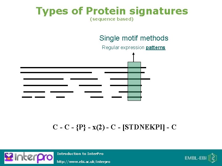 Duncan Legge EMBLEBI Introduction to Protein Signatures Inter