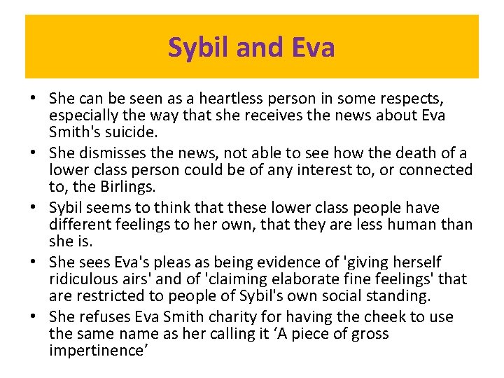 Mrs Birling Character Study Sybil The Roman Greek