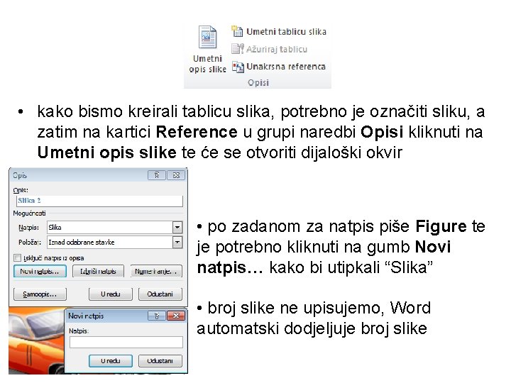 TABLICA SADRAJA tablica sadraja moe biti kreirana iz