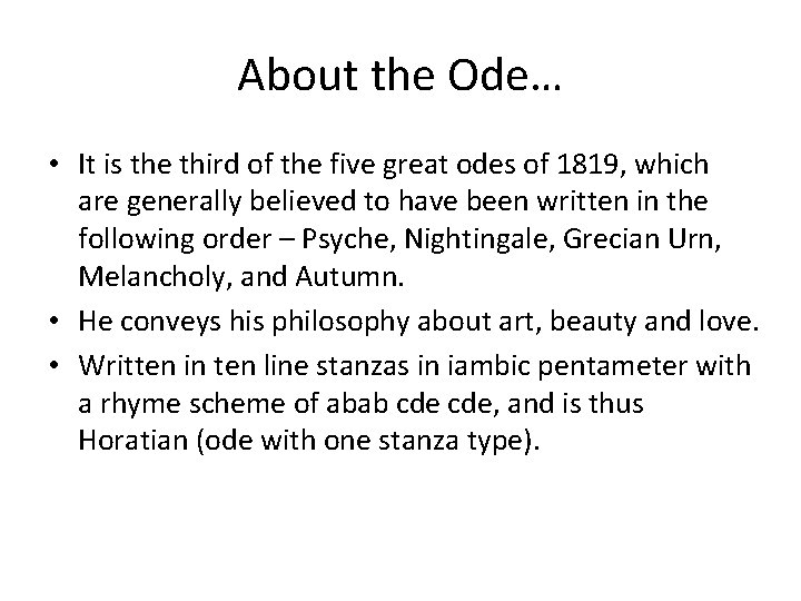 Ode on a Grecian Urn By John Keats