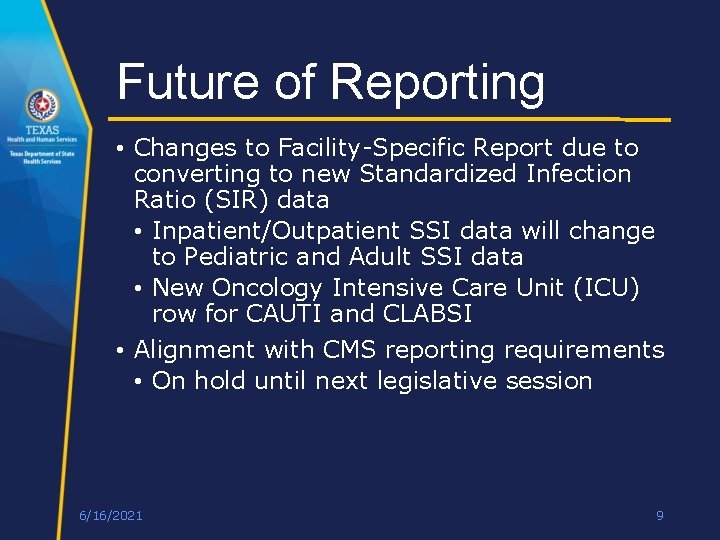 Healthcare Associated Infections HAI Data Reporting and Validation