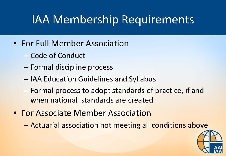 An Introduction to the IAA Cecil Bykerk President