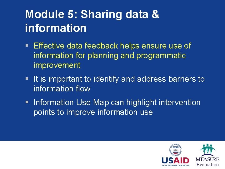 Review of key themes Module 1 Data demand