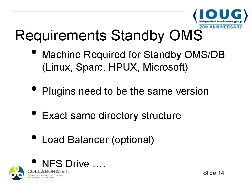 High Available Cloud Control Recipes EM 12 C
